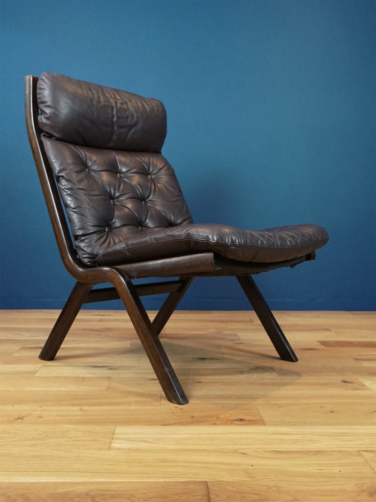 1970s ‘Uno’ Folding Lounge Chair by Ekornes – Casta Blue | Mid-Century ...